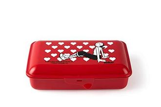 Excelsa Popeye Lunchbox mit Besteck Olivia, Rot, 23 x 13 cm