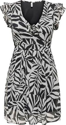 Only Onlasta Life S/S Peekaboo Dress WVN Robe, Noir, S Femmes