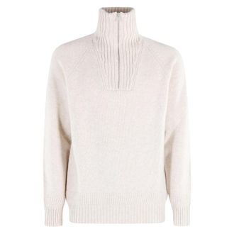 Fay Lupetto Zip Maglia Rasata - - Knitwear - Herren - Wei&szlig; - M