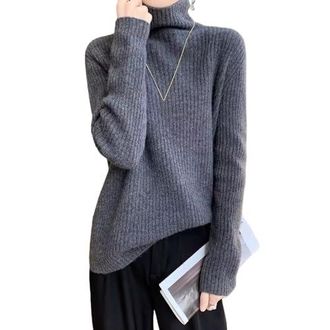 Generic Pull Femme Hiver Pull Col Roul&eacute; en Laine M&eacute;rinos 100% pour Femme Manches Longues Maille C&ocirc;tel&eacute;e &Eacute;pais Et Chaud Id&eacute;al pour lhiver LAutomne Et Le Printe