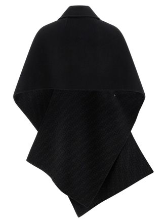 Fendi Double Wool Cape - Black