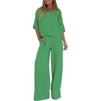 Generic Ensemble de surv&ecirc;tement 2 pi&egrave;ces pour femme - Surv&ecirc;tement surdimensionn&eacute; &agrave; manches longues et pantalon de jogging - Surv&ecirc;tement de sport en velours po