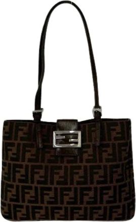 Fendi Sac bandouli&egrave;re Pre-owned en toile - Femme - Pre-owned - Brun - Taille: ONE Size