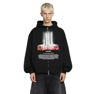 Balenciaga The Door Oversized Zip-Up Hoodie