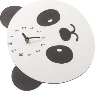 SOLUSTRE Holz Wanduhr Panda Design Stumm Ger&auml;uschlos Wohnzimmer Kinderzimmer B&uuml;ro Dekoration