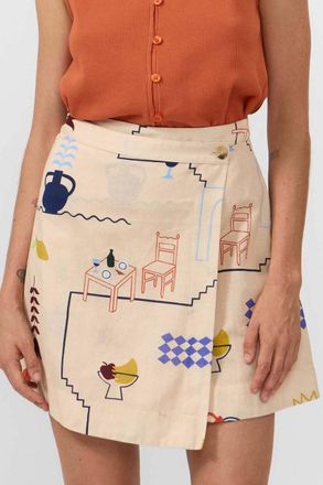 Suite13lab Damen vegan Rock Polo Print Holiday Beige