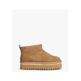 Tommy Hilfiger Femme, Chaussures, Brun, Taille: 38 EU TJW Flatform Snow Boot Suede