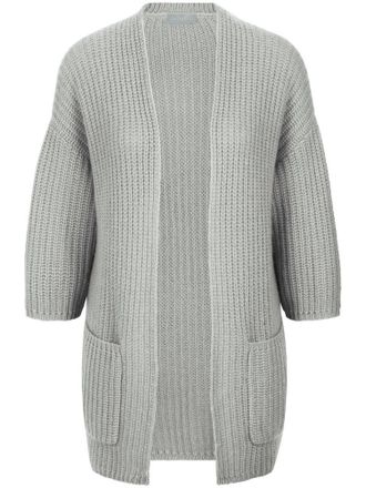Peter Hahn Strickjacke 3/4-Arm aus Schurwolle und Kaschmi Peter Hahn grau
