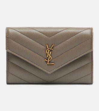 Saint Laurent Porte-cartes Cassandre en cuir