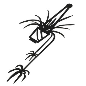 Artibetter Wanddekoration aus Robustem Schmiedeeisen Moderne Blumen Wandkunst 30x13cm Metall Blumentopf Deko f&uuml;r Wohnzimmer Garten B&uuml;ro