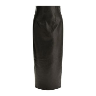 Khaite Loxley High-Waisted Leather Pencil Skirt - - Skirts - Damen - Schwarzk - S