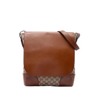 Gucci Sac bandouli&egrave;re en toile Pre-owned - Femme - Pre-owned - Brun - Taille: ONE Size
