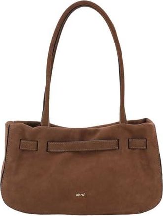 Abro Cuir sac &agrave; &eacute;paule Leather Suede Shoulder Bag Jill Wood brun