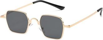 Generic Lunettes De Soleil Tendance &Agrave; Monture Fine En M&eacute;tal, Id&eacute;ales For Les Photos En Ext&eacute;rieur, For Hommes Et Femmes.(Gold)