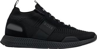 HUGO BOSS Homme, Chaussures, Noir, Taille: 40 EU Titanium Runn Knit Baskets