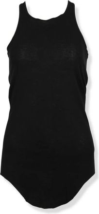 Rick Owens Femme, Tops, Noir, Taille: 42 FR Basic Rib Tank