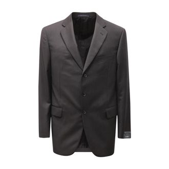 Pal Zileri Nadelstreifen Wollanzug - - Jackets - Herren - Schwarzk - XL