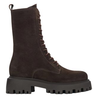 Estro & Luminara High Worker Boots - - Shoes - Damen - Braun - 38 EU