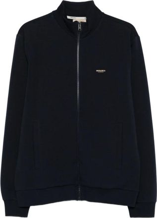 Woolrich Homme, Sweatshirts et sweats &agrave; capuche, Bleu, Taille: M Logo Interlock Track