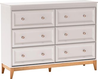 Mirjan24 Schubladenkommode Winzalo WN03, Sideboard mit 6 Schubladen, Aufbewahrungskommode mit viel Stauraum, Kommode mit ged&auml;mpftem Schlie&szlig;system und Holzf&uuml;&szlig;en
