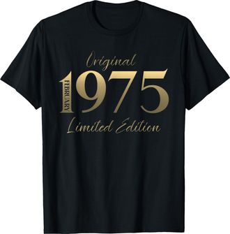 Generic 51. Geburtstag Februar 1975 Vintage Jahrgang T-Shirt