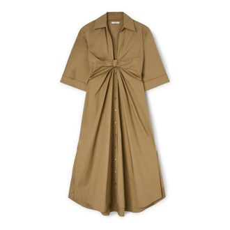 Motivi Hemdblusenkleid mit Knoten - - Dresses - Damen - Braun - XS
