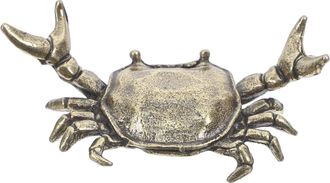 BESPORTBLE Vintage Krabben Stiftehalter aus Messing Kreatives Schreibtisch Accessoire mit Used Look Lustige Krabbenstatue Zur Aufbewahrung Im Homeoffice