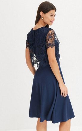 Bonprix Midikleid f&uuml;r besondere Anl&auml;sse, ausgestellte Passform, mit Spitzen-Oberteil