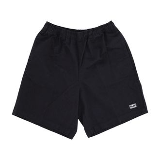 Obey Schwarze Twill Relaxte Kurze Hose - - Shorts - Herren - Schwarzk - S