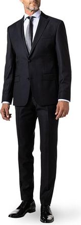 Roy Robson Herren Anzug blau Schurwolle