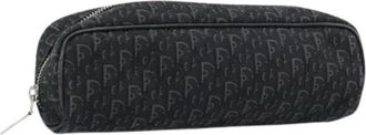 Dior Pre-owned Trotter Canvas Pouch - Femme - Pre-owned - Noir - Taille: ONE Size