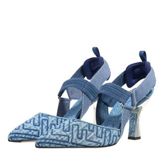 Fendi Hohe Schuhe - Women Slingback - Gr. 38 (EU) - in Blau - für Damen