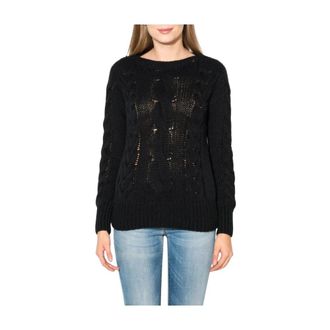 Gas Rundhals-Strickware - - Knitwear - Damen - Schwarzk - L