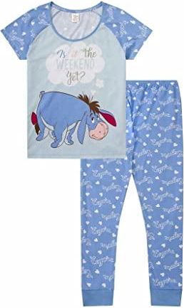 Disney Eeyore is it The Weekend And Day - Pyjama long pour femme - Bleu - 48/50 FR