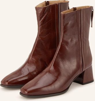 Unisa Lackstiefeletten Lucas braun