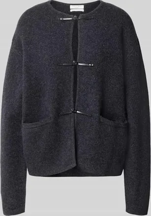 Christian Berg Strickjacke aus Wolle mit Knopfverschluss