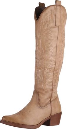 Elara Damen Stiefel Cowboy Boots Chunkyrayan F1225 Khaki PU-38