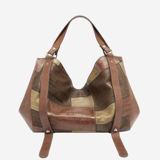 Diesel &laquo; D One &raquo; sac &agrave; main en cuir patchwork de taille moyenne