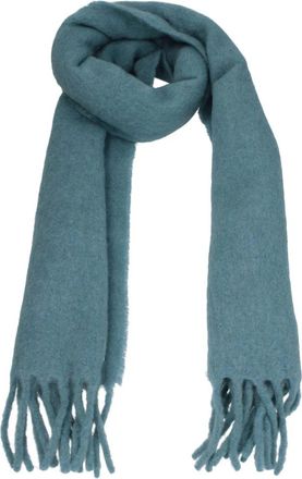 Ami Femme, Accessoires, Vert, Taille: ONE Size &Eacute;charpe Verte en Alpaga avec Franges