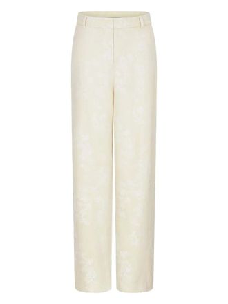 Shanghai Tang pantalon court en jacquard - Blanc
