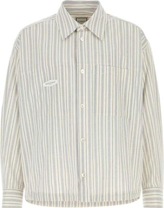 Wooyoungmi Wooyoungmi, Homme, Chemises, Gris, Taille: M Chemise en coton brod&eacute;