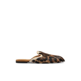 Dolce & Gabbana Femme, Chaussures, Brun, Taille: 37 1/2 EU Futrzane Slippers