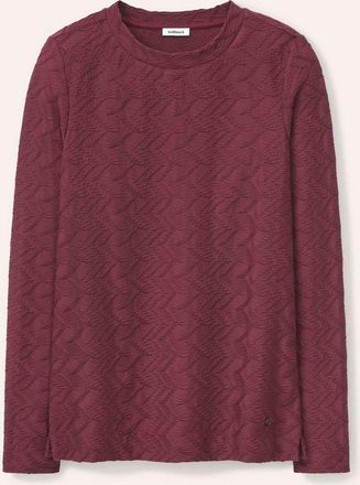Walbusch Langarmshirt Damen Shirt mit Struktur Rundhals Langarm, pflegeleicht