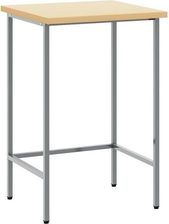 vidaXL Ecktisch Grau 55 x 55 x 85 cm Stahl und hochwertiges Holz vidaXL