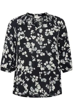 Kaffe Curve Langarmbluse Langarm-Bluse KCtrine Gro&szlig;e Gr&ouml;&szlig;en
