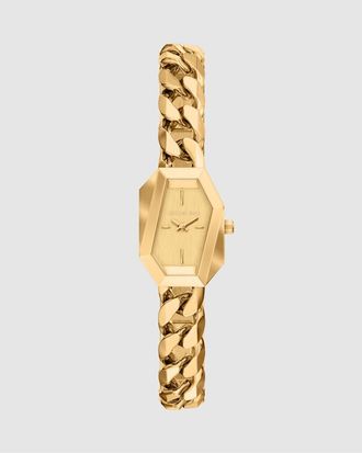 Michael Kors Suri - Damenuhr aus goldfarbenem Edelstahl mit zwei Zeigern, MK7615