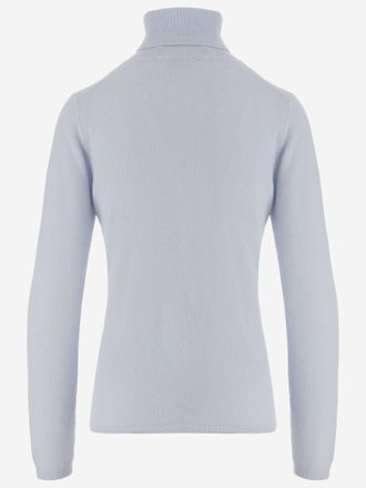 Allude Womens Cashmere Sweater Light Blue
