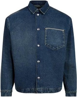 7 For All Mankind Veste droite en denim de coton
