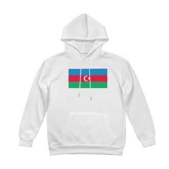 Generic Sweat &Agrave; Capuche Patriotique Azerba&iuml;djan Drapeau Amusant Drapeau Imprim&eacute; Graphique Sweat &Agrave; Capuche avec Poches Doublure Polaire Femmes Hoodie Plusieurs