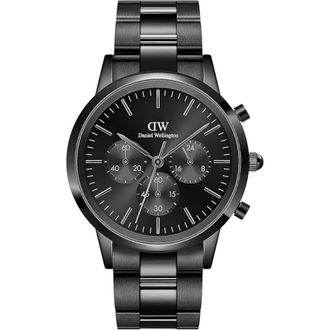 Daniel Wellington Femme, Accessoires, Noir, Taille: ONE Size Iconic Chronograph Link